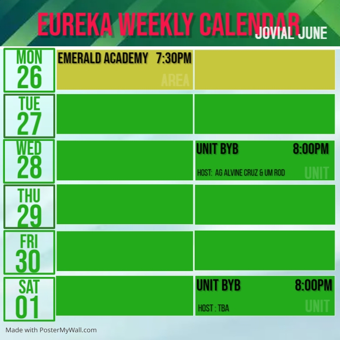 UNIT WEEKLY HUDDLE (1) | PosterMyWall