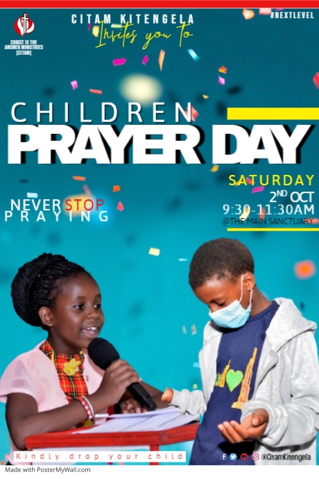 CHILDREN PRAYER DAY | PosterMyWall
