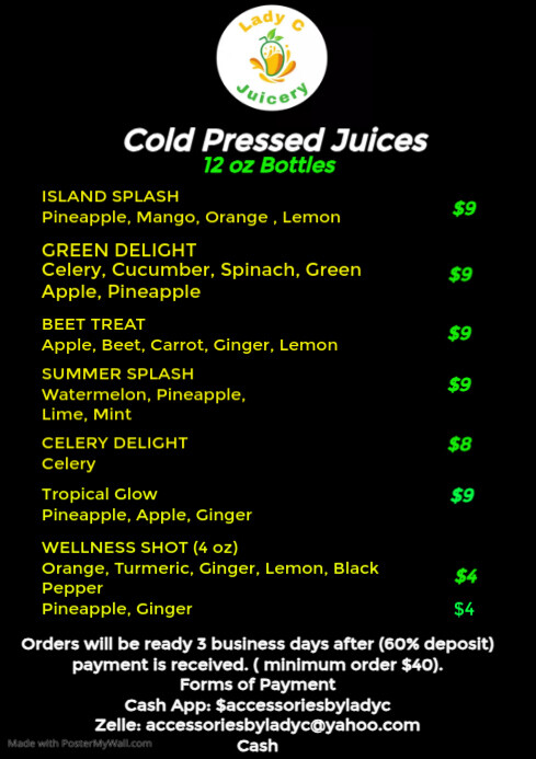 Cold Pressed Juices | PosterMyWall