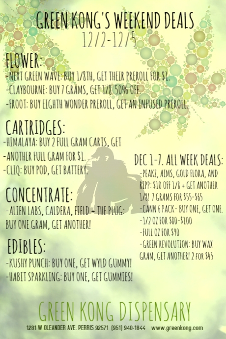Copy of Dispensary Cannabis Marijuana Poster Flyer | PosterMyWall