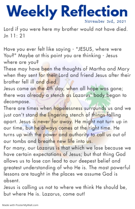 Copy of Weekly Reflection 1 | PosterMyWall