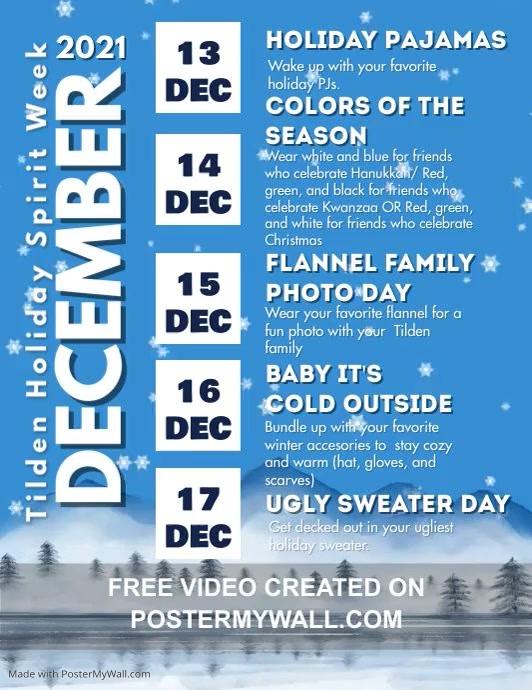 Copy of Winter Events Schedule Calendar Template | PosterMyWall