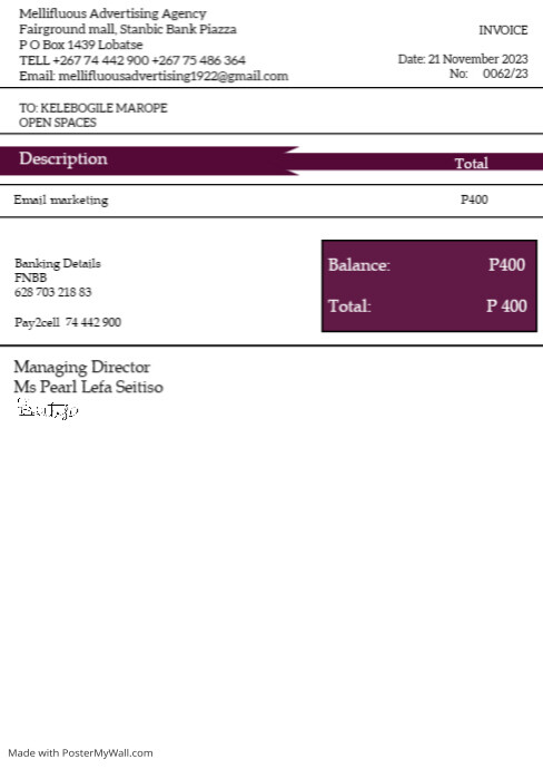 Copy of Invoice Template (5) | PosterMyWall