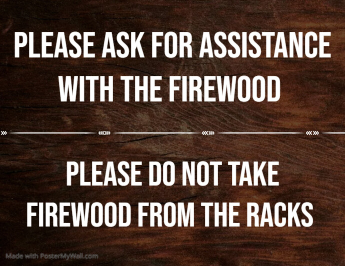 Temporary working hours sign wood printble a4 | PosterMyWall