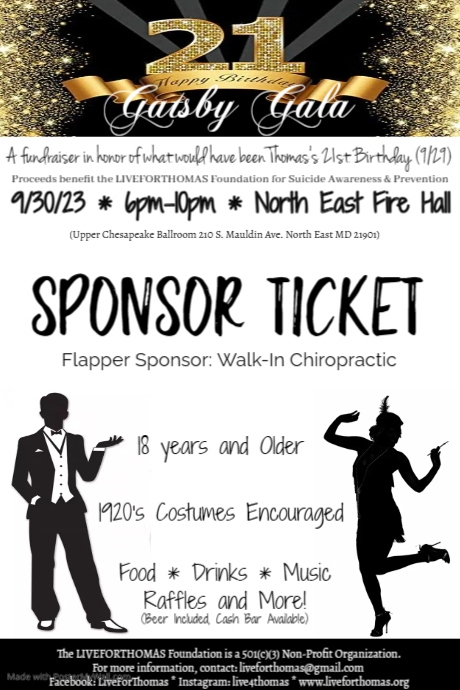 Copy of Gatsby Gala.Sponsor Tickets | PosterMyWall