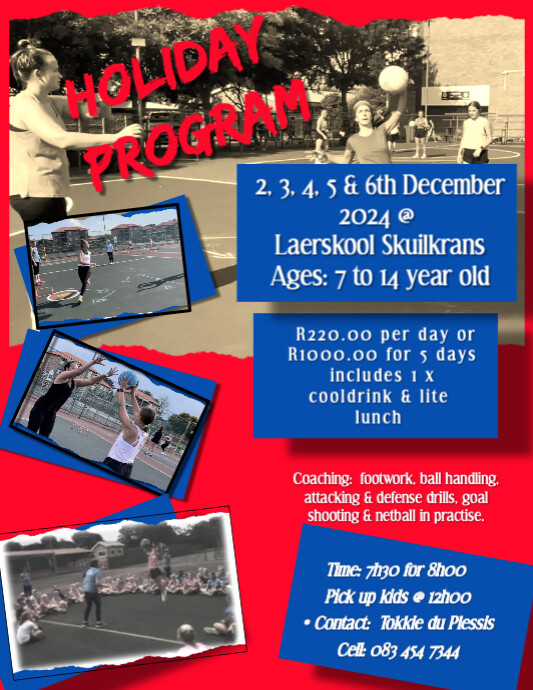 Netball Camp Flyer Template | PosterMyWall