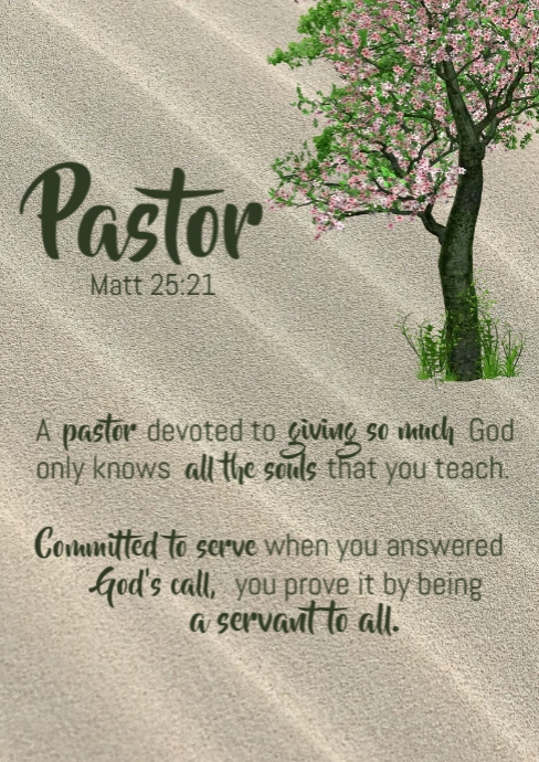 Pastor Appreciation | PosterMyWall