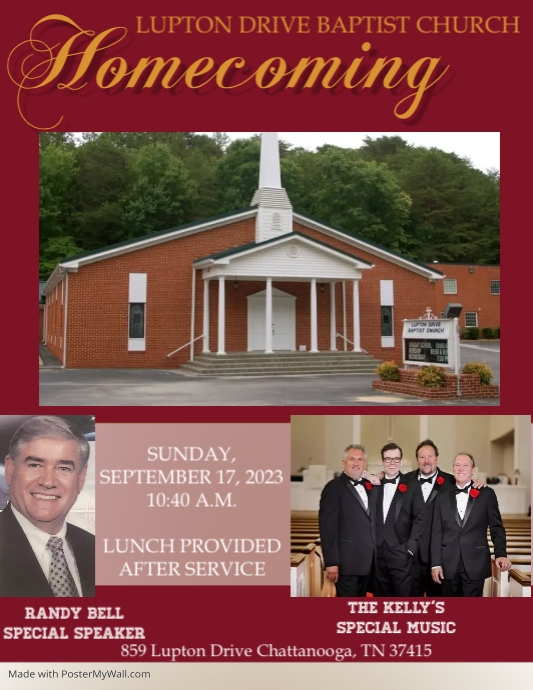 Church Homecoming | PosterMyWall