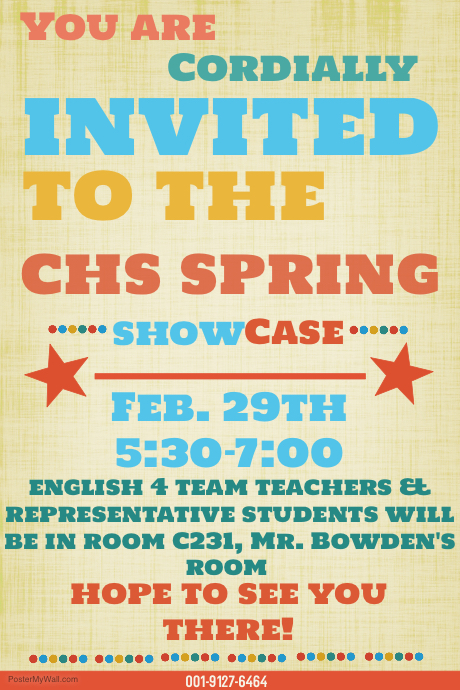Spring Showcase Invitation - 2016 | PosterMyWall