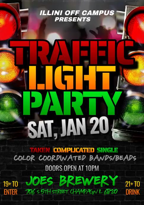 Traffic Light Party Flyer | PosterMyWall