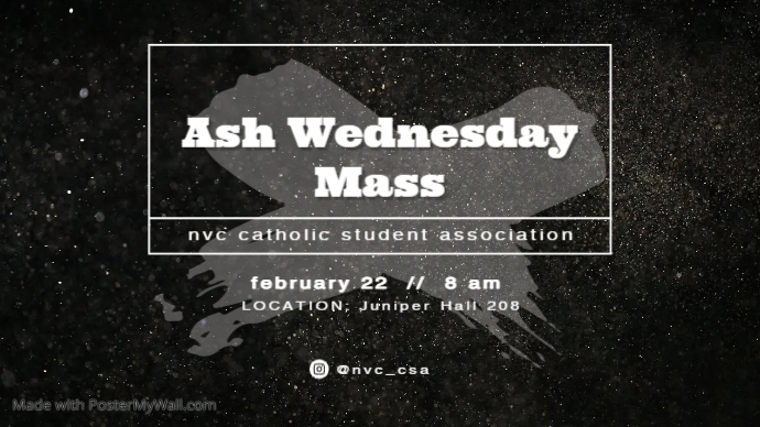 Spring23 Ash Wed Mass | PosterMyWall