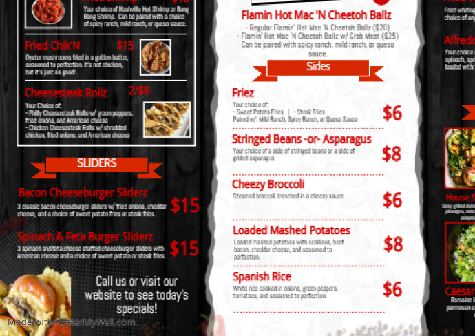Restaurant Tri Fold Menu Template | PosterMyWall
