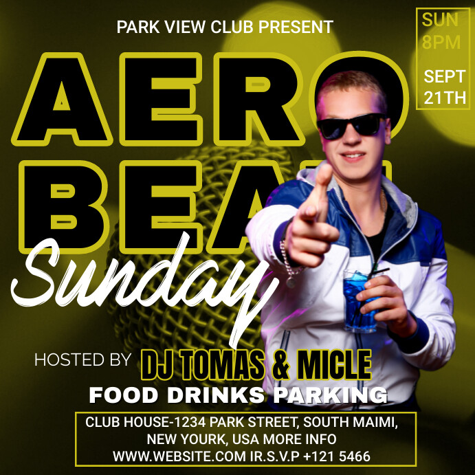 Aero beat sunday night party Template | PosterMyWall