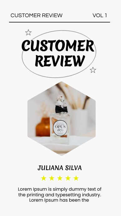 Aesthetic Customer Product Review Quote Story Template | PosterMyWall