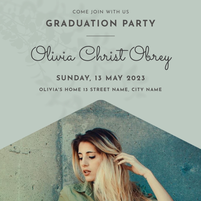 Aesthetic Graduation Party Invitation Template | PosterMyWall