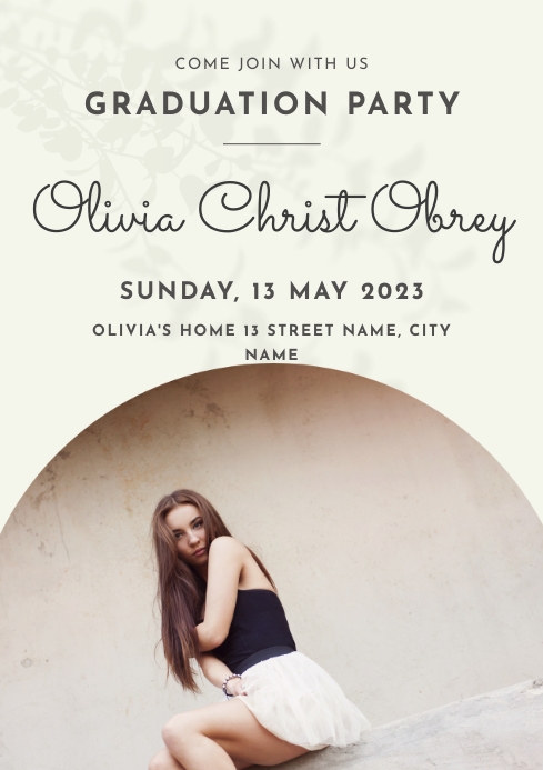 Aesthetic Graduation Party Invitation Template | PosterMyWall