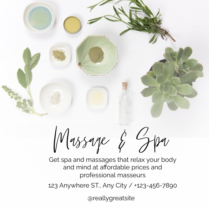 Aesthetic Massage And Spa Facebook Template | PosterMyWall