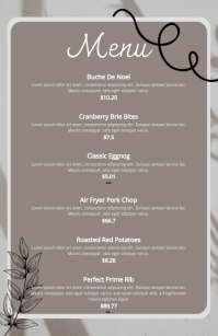 AESTHETIC MENU Template | PosterMyWall