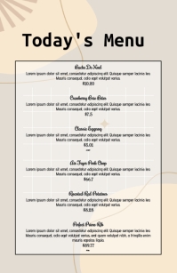 AESTHETIC MENU Template | PosterMyWall