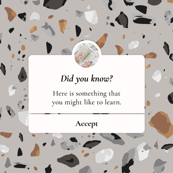 Copy of Aesthetic notification template terrazzo | PosterMyWall