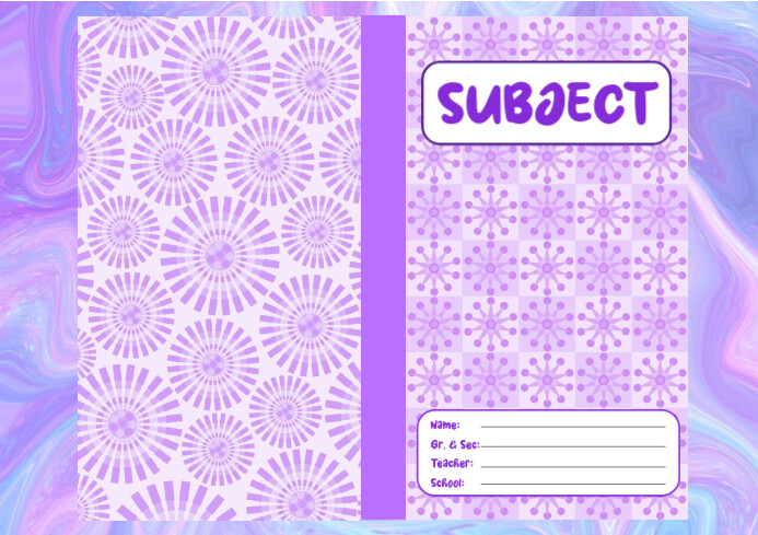Modèle Aesthetic School Subject Cover Design | PosterMyWall