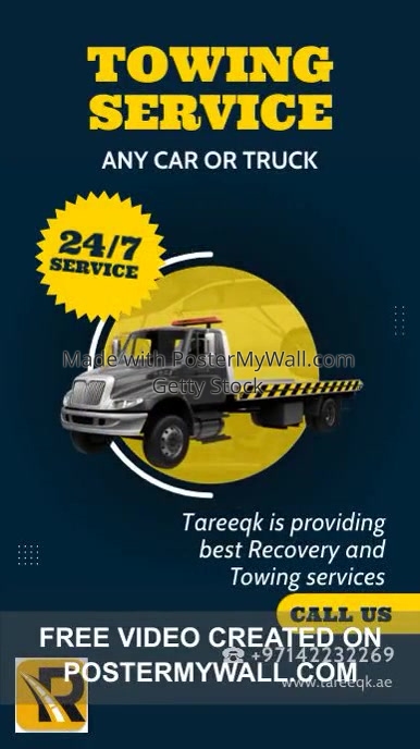 Copy of Car Towing Service Video Ad | PosterMyWall