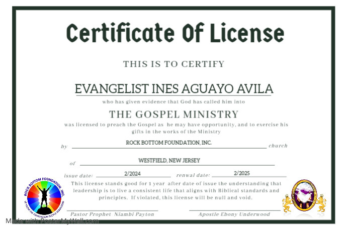 Green Certificate of Minister License Templat | PosterMyWall