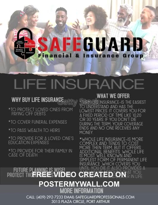 Copy of Copy of Modern Life Insurance Flyer Video | PosterMyWall