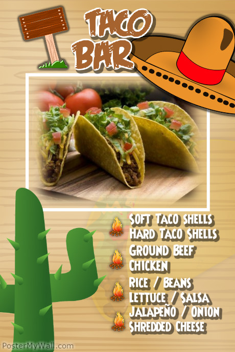 Taco Bar | PosterMyWall