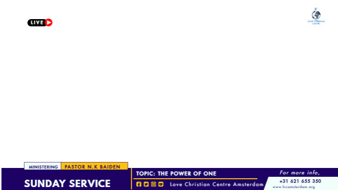 Sunday Service | PosterMyWall