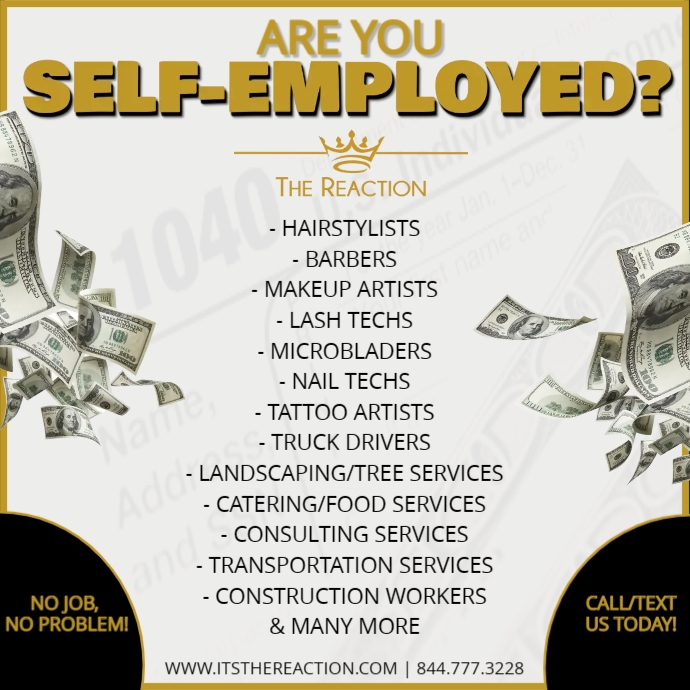 Self-Employed Flyer | PosterMyWall