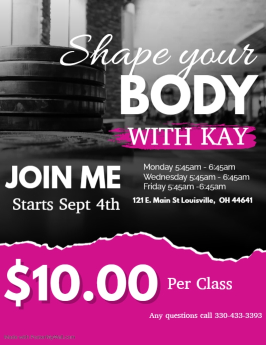 Pink Gym Services Fitness Instagram Post (1) | PosterMyWall