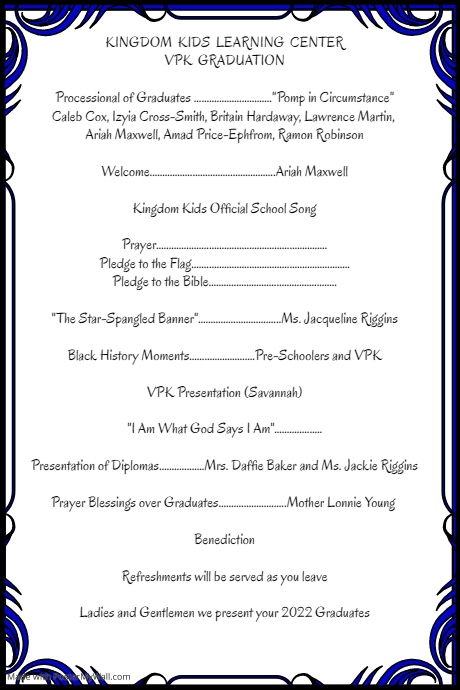 VPK GRADUATION 2021 | PosterMyWall