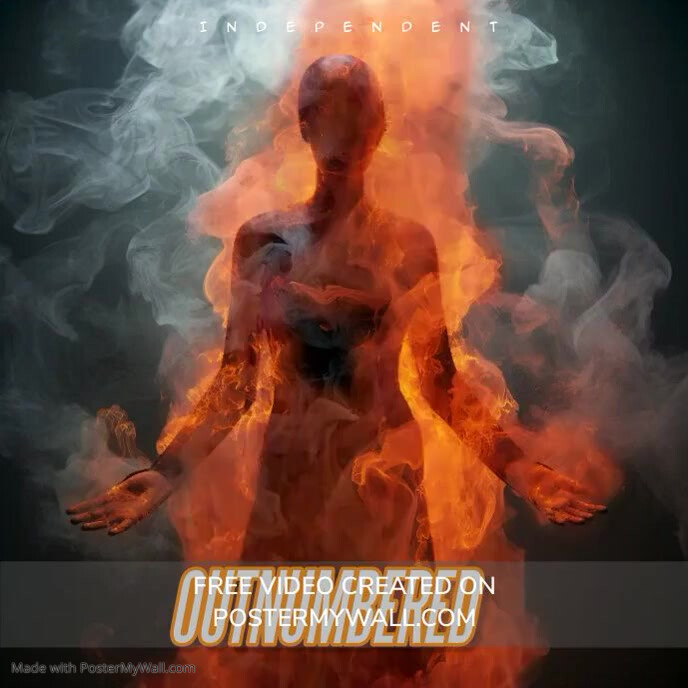 FIRE ABSTRACT ALBUM SONG MIXTAPE COVER TEMPLA | PosterMyWall