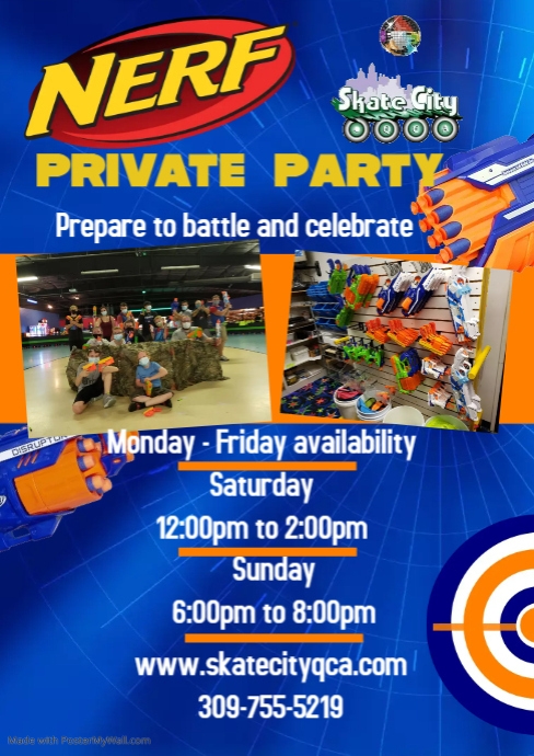 Nerf Birthday Invitation 4 | PosterMyWall