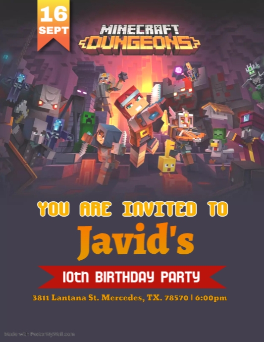 Minecraft: Javid | PosterMyWall