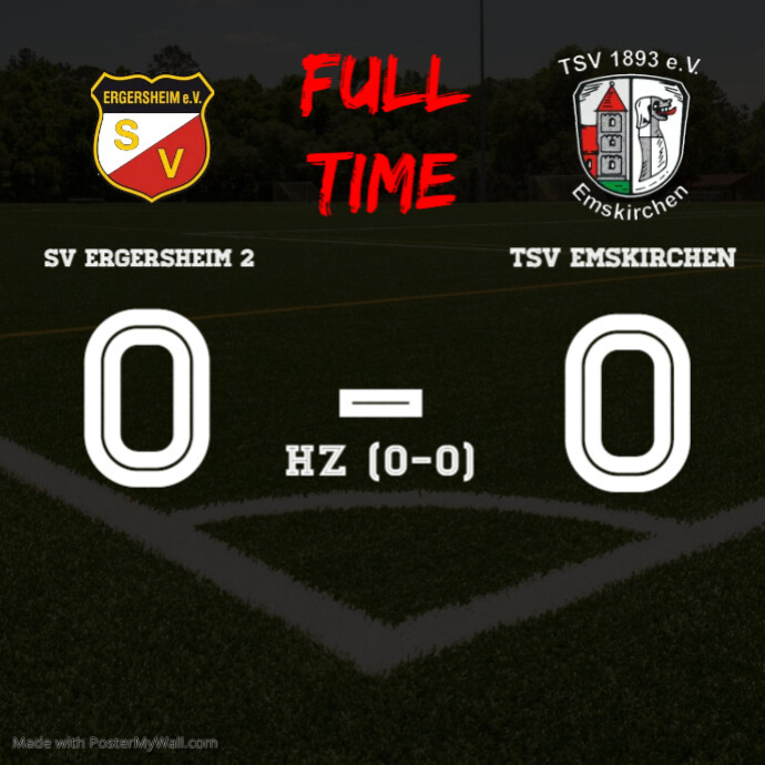 Soccer/Football Full Time Score (2) | PosterMyWall