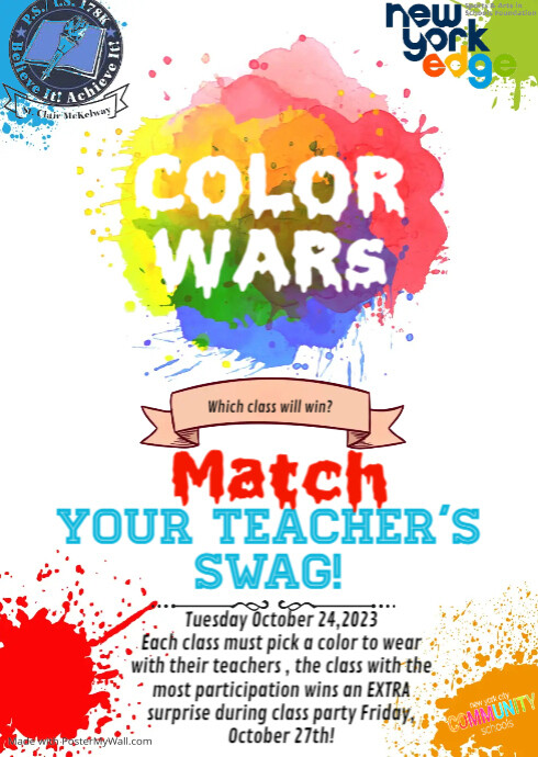 Painting color war birthday invitation | PosterMyWall