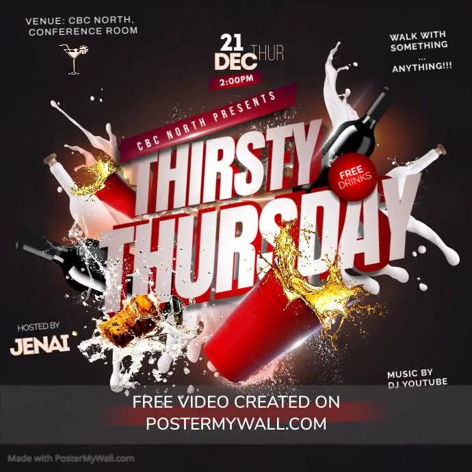 Thirsty Thursday | PosterMyWall