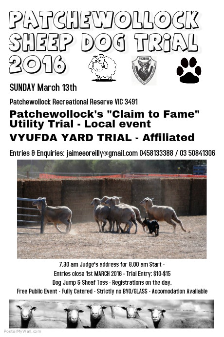 Copy of Patche Sheep Dog Trial 2016 | PosterMyWall