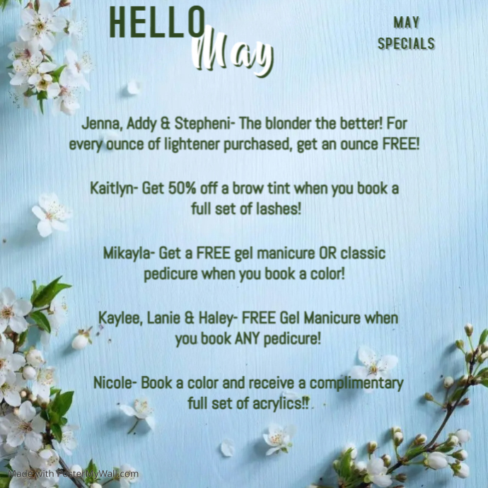 HELLO MAY | PosterMyWall
