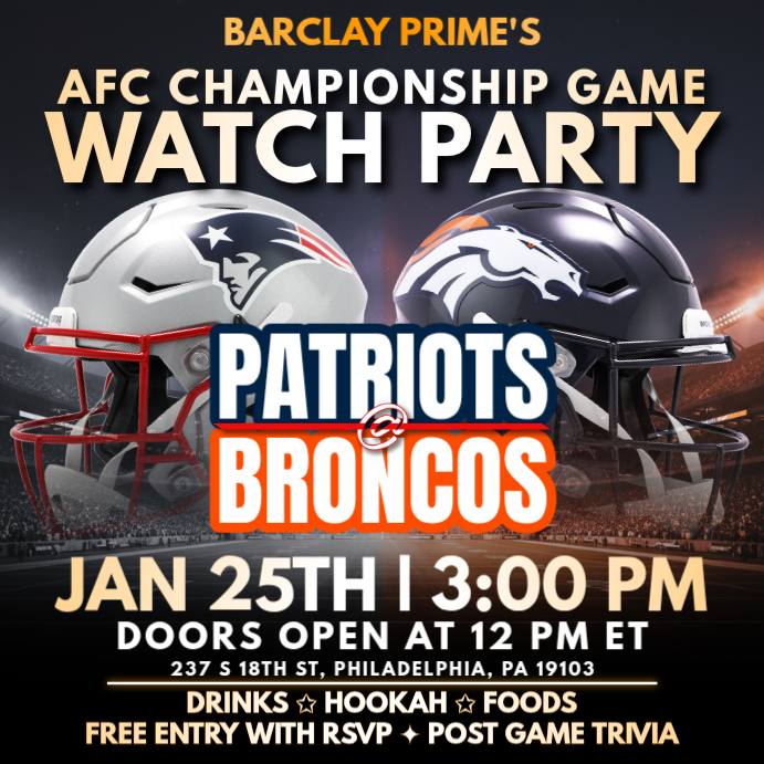 AFC Championship Game 2026: Broncos vs Patriots Watch Party Instagram ...