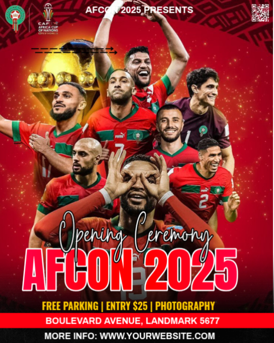 Afcon 2025 Template | PosterMyWall