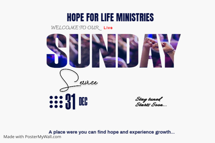 Sunday service | PosterMyWall