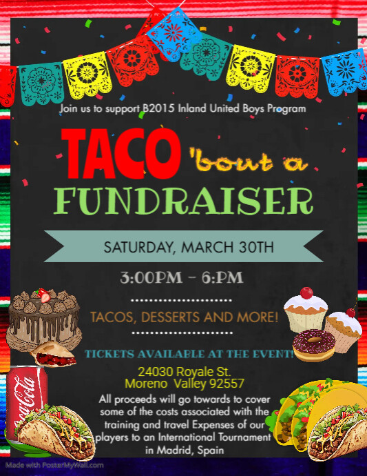 Copy of Taco night Fundraiser Flyer | PosterMyWall