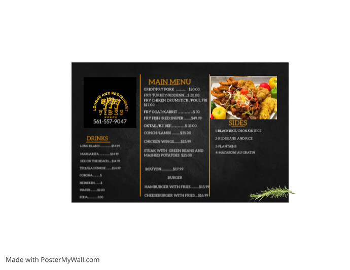 Copy of Modern menu | PosterMyWall
