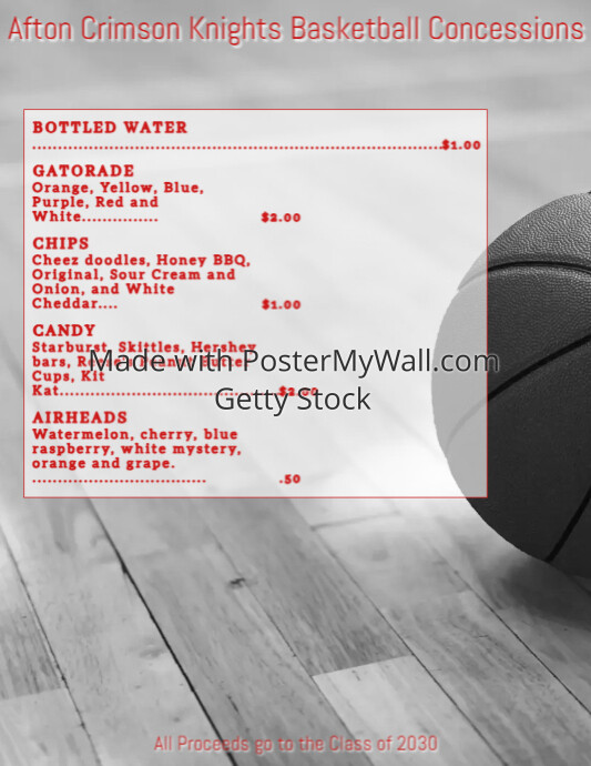 Concession Menu | PosterMyWall