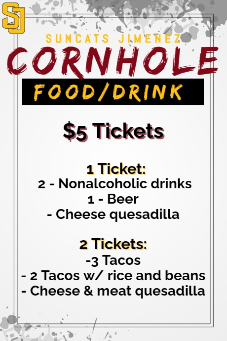 Cornhole Food/Drink | PosterMyWall