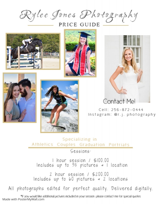 Copy of Pricing Guide w/ rylee pic | PosterMyWall