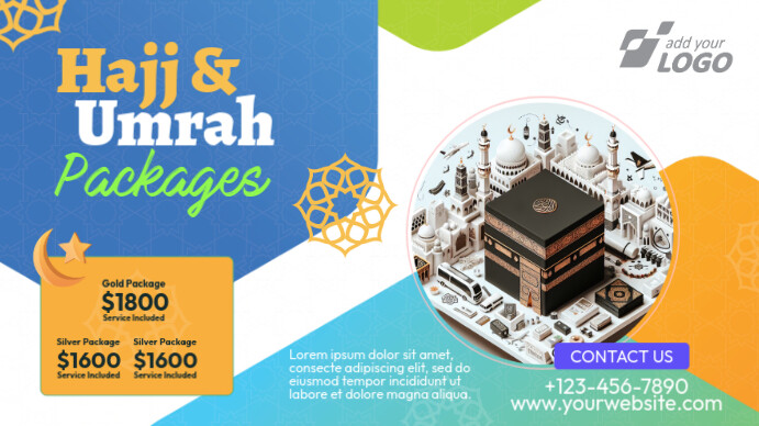 Affordable Hajj and Umrah package banner ads Template | PosterMyWall